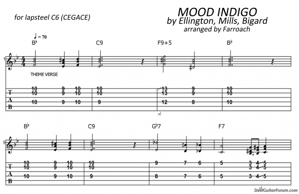 C6 TAB Lapsteel Mood Indigo - The Steel Guitar Forum
