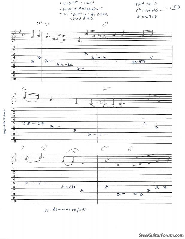 Emmons: "Night Life" - Pt. 1/3 : The Steel Guitar Forum