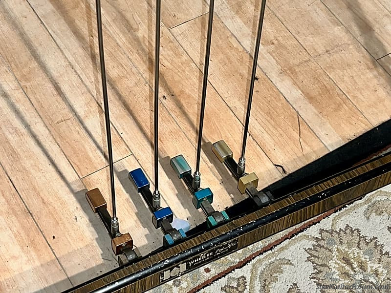 Extended length pedals on my Derby. : The Steel Guitar Forum