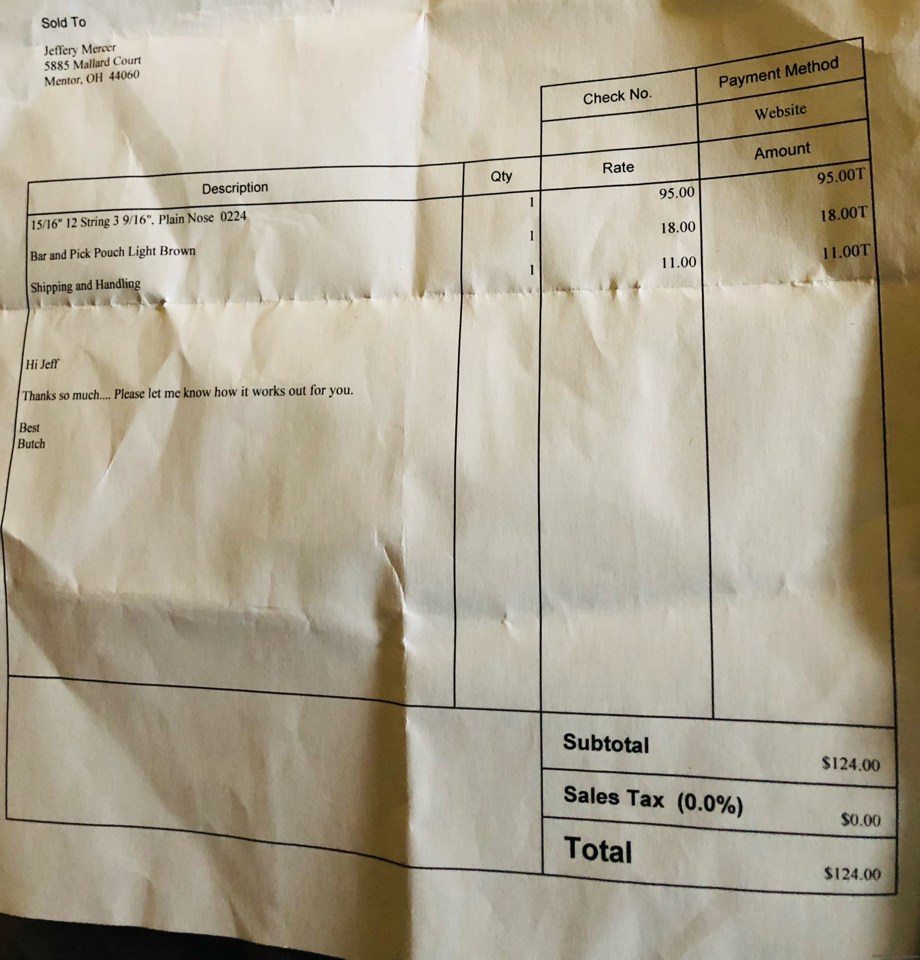 “SOLD” ToneBar “SOLD” : The Steel Guitar Forum